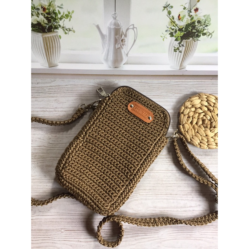 Jual tas rajut mini slempang dua ruang by syafaid | Shopee Indonesia