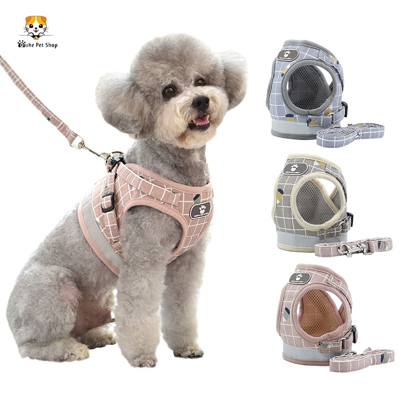 Jual Harness Anjing Tali Tuntun Motif Plaid Kotak Kecil Reflektif Modis ...