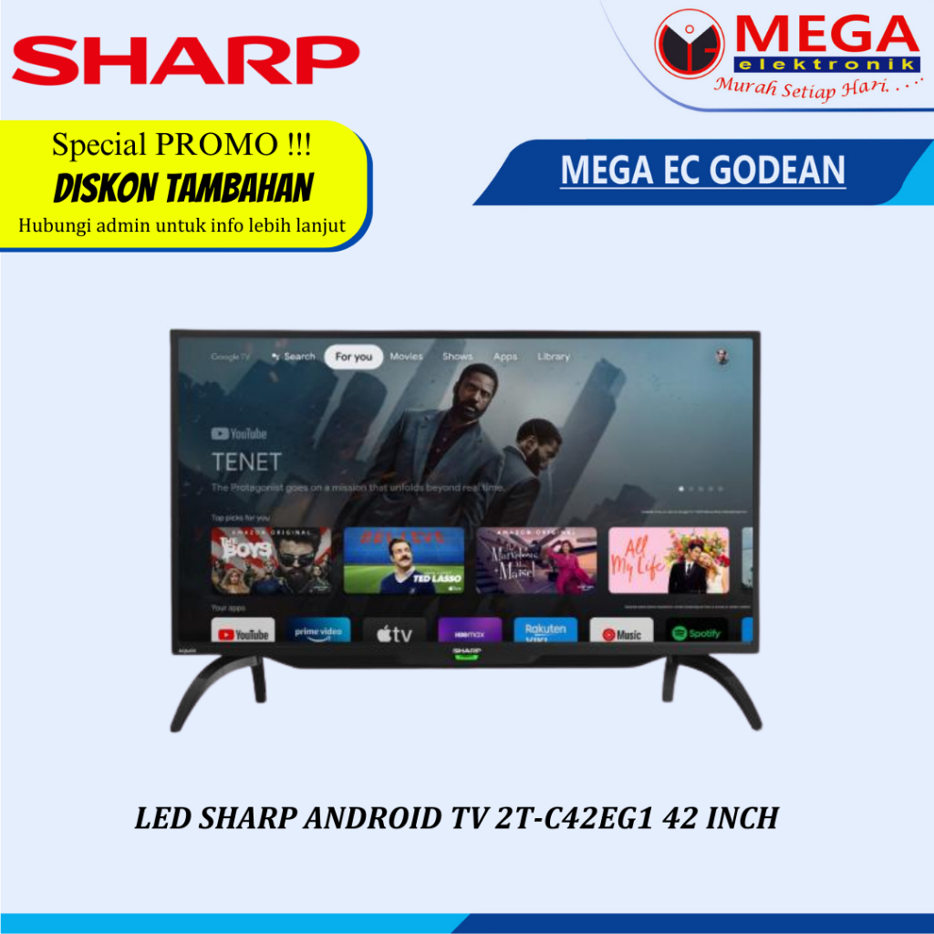 Jual LED SHARP 2T-C42EG1 ANDROID TV 42 INCH | Shopee Indonesia