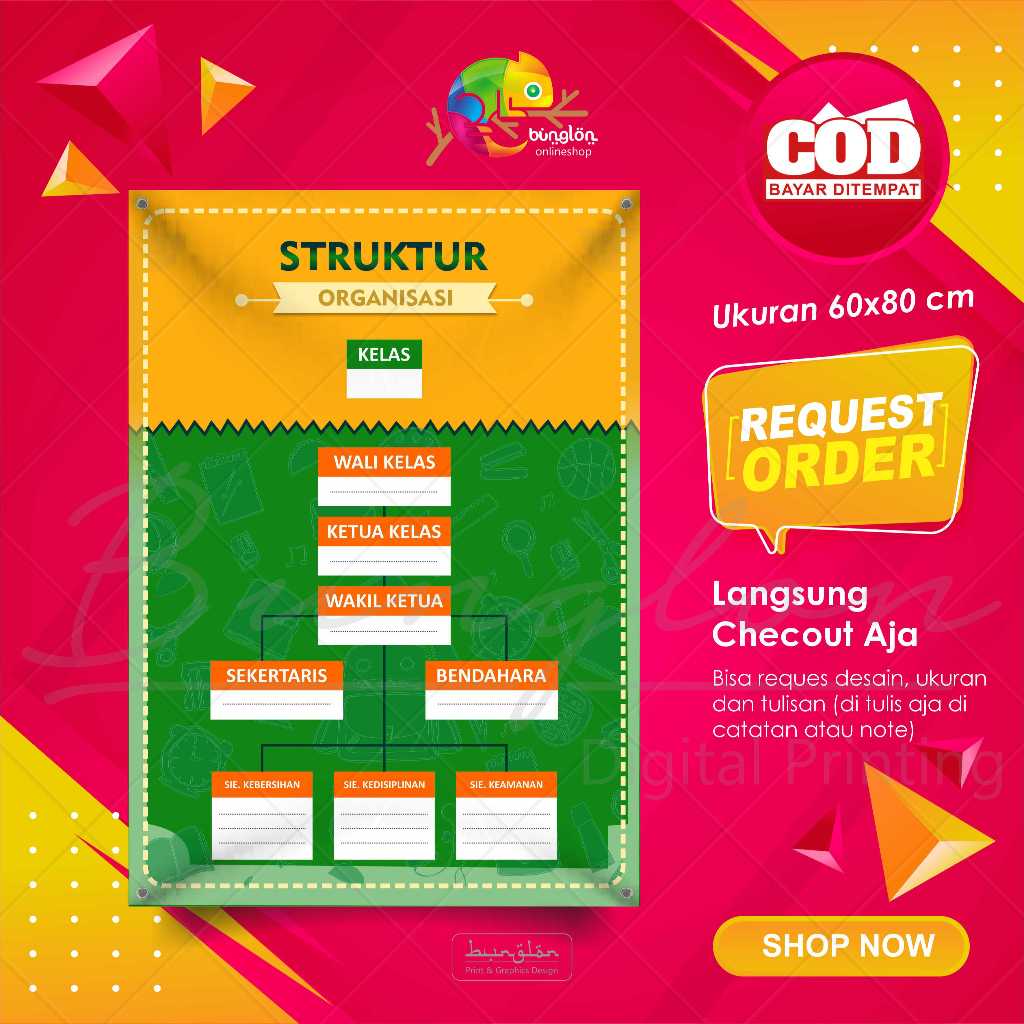 Jual Spanduk & Banner Struktur Kelas Model C | Shopee Indonesia