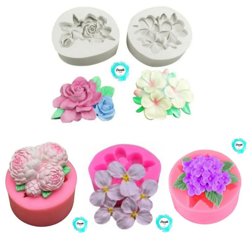 Jual Cetakan Bunga size Medium/ Cetakan isi 2 Bunga Mawar/ Cetakan ...