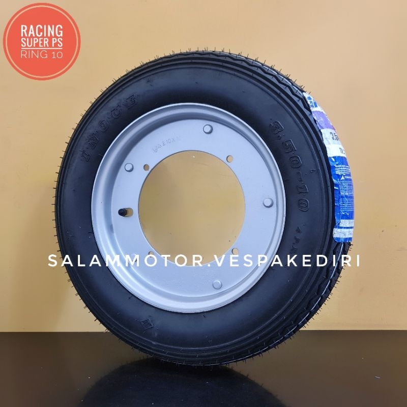 Jual paket velg ban vespa modif banci ring 10 EAL racing ban luar IRC ...