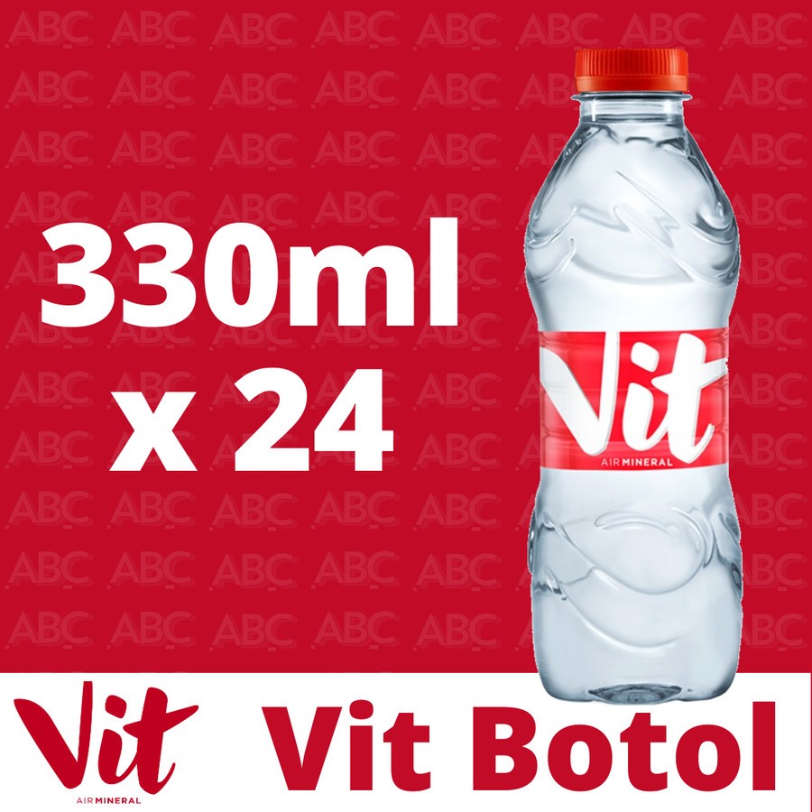Jual Vit | 330ml x 24 | Botol Kecil | Air Minum | Air Mineral | Shopee ...