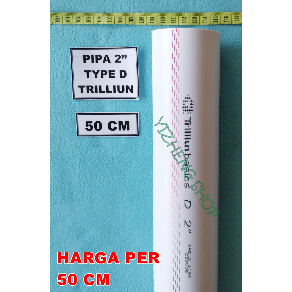 Jual PIPA PVC 2 INCH D TRILLIUN PUTIH 50CM | Shopee Indonesia