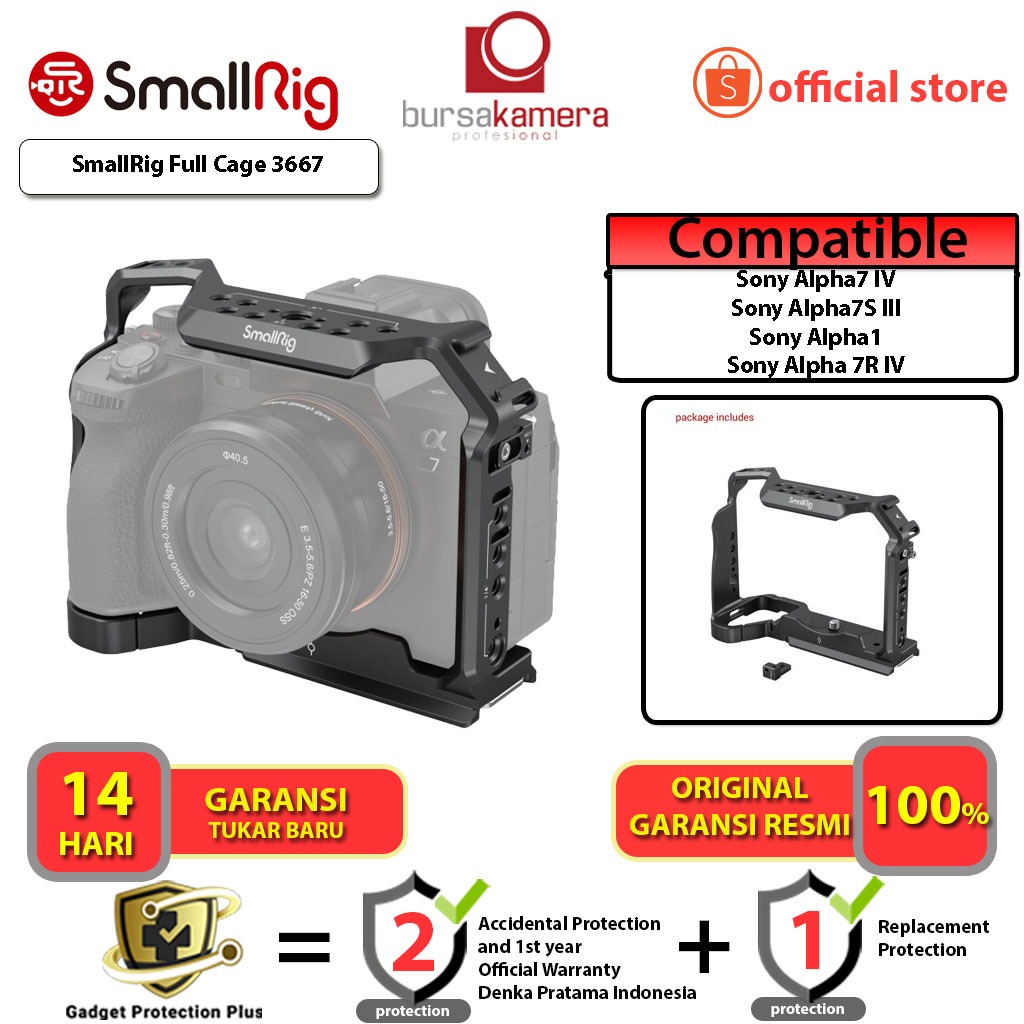 Jual SmallRig Full Cage for Sony A7IV/A7SIII/A1/A7RIV | SmallRig 3667 ...