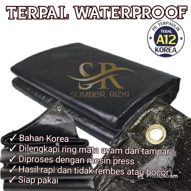 Jual Terpal A12 hitam Balck ukuran 3x11, kuat,tebal dan ndak tembus air ...