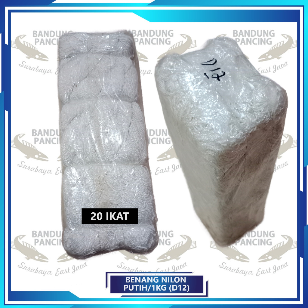 Jual BENANG NILON PUTIH D12 (1KG) / TALI TUKANG | Shopee Indonesia