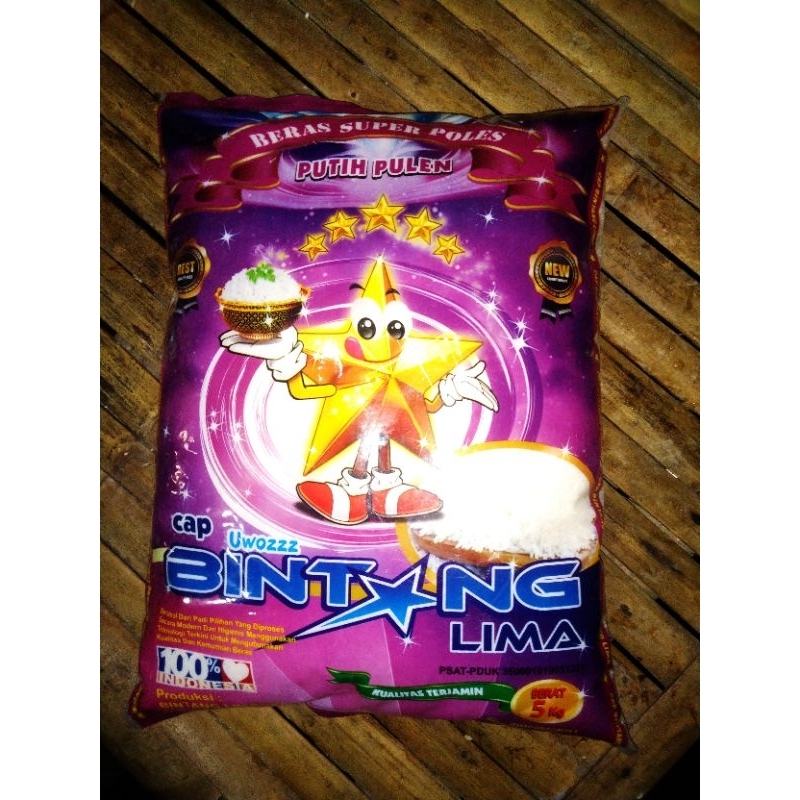 Jual Beras Murah 1Kg / Beras Pulen 1 Kilo / Beras Bintang Lima | Shopee ...