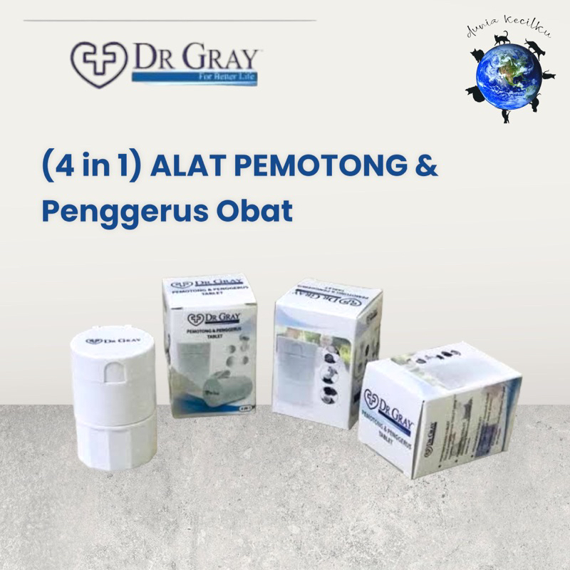 Jual Dr Gray 4in1 Alat Pemotong / Penggerus Obat Pil / Tablet | Shopee ...
