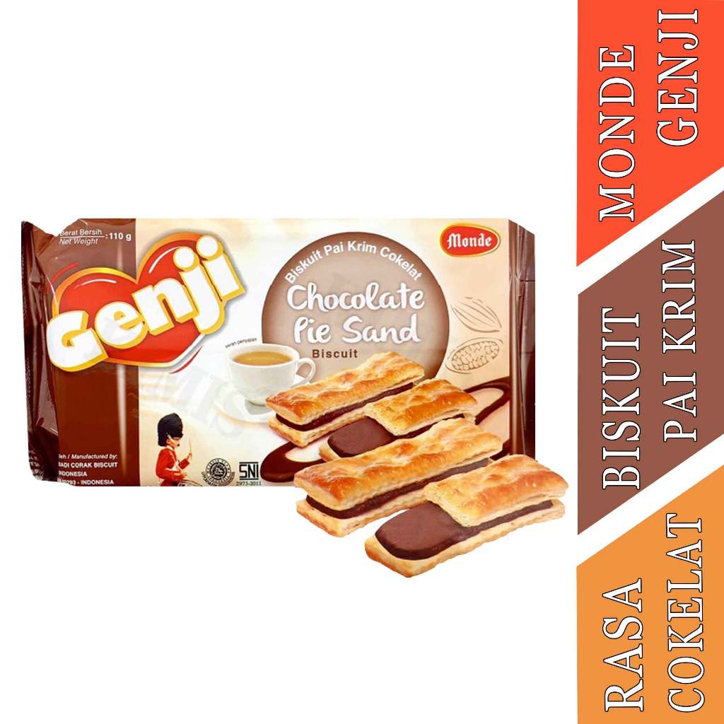 Jual Genji Pie Chocolate Sand/Genji Pie Chocolate 110g/Genji Pie Sand ...