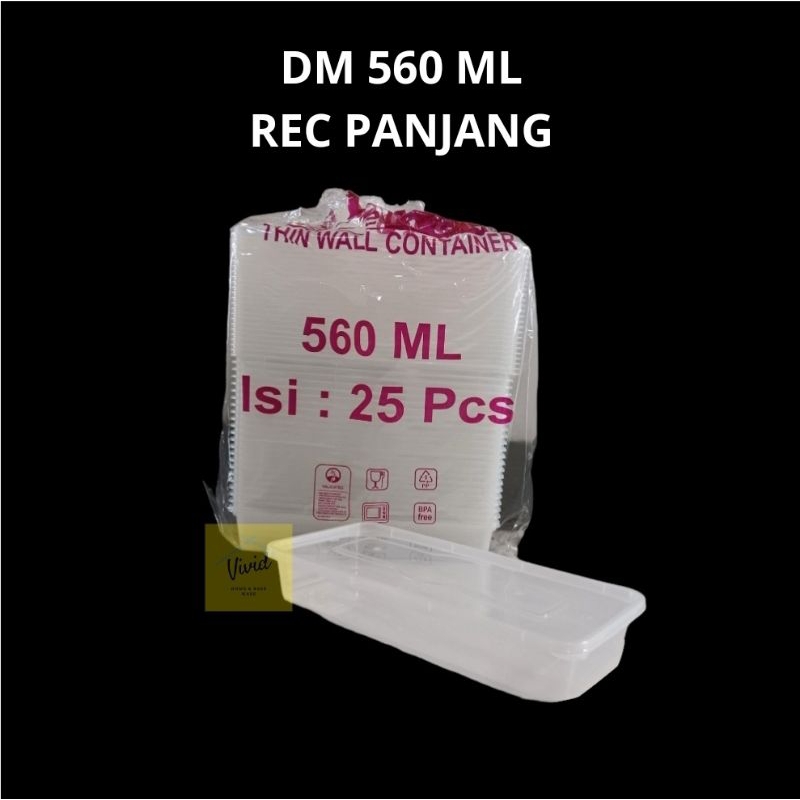 Jual Thinwall Kotak Sate Dm 560 Ml Kotak Persegi Panjang Kotak