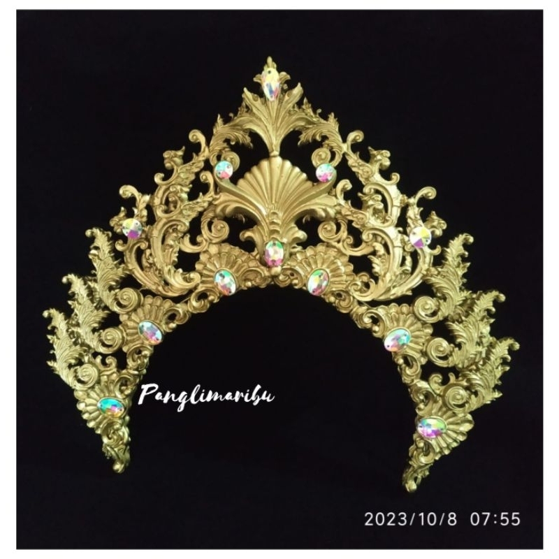 Jual Siger tari / mahkota / aksesoris kepala / siger 3d /permata resin ...