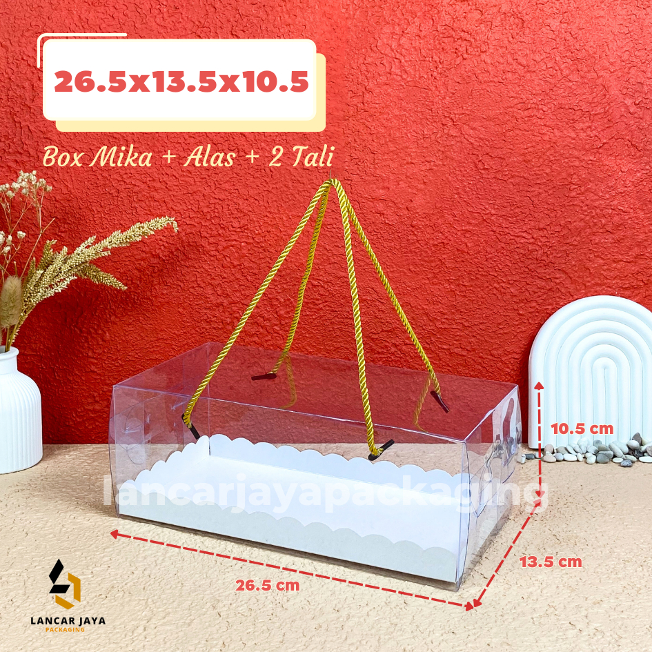 Jual Box Mika Tali Transparan Dos Roll Cake Bolu Gulung Tart Pudding ...