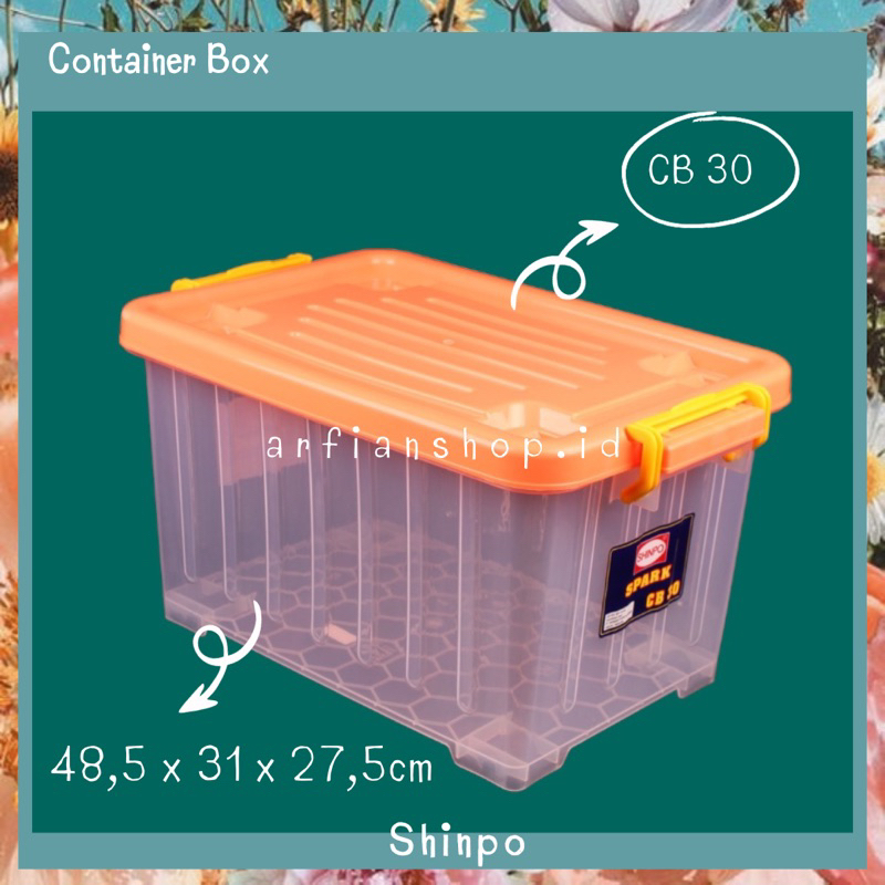 Jual Container Box CB 30 - Shinpo - Penyimpanan Kontainer Plastik 30L ...