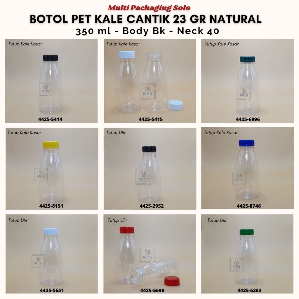 Jual Botol Juice 350 Ml Kale Cantik Natural / Botol Kale 350 ml / Botol Coffe / Botol Sirup ...