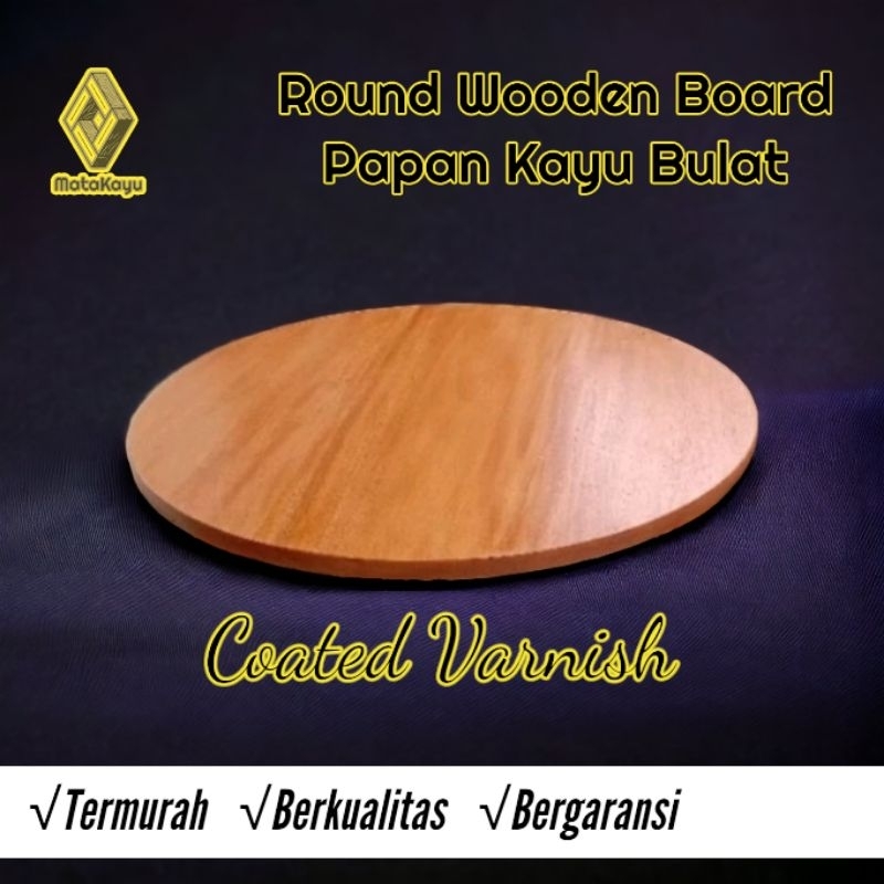 Jual Papan kayu bulat round wood table daun meja bulat kayu mahoni Dm ...