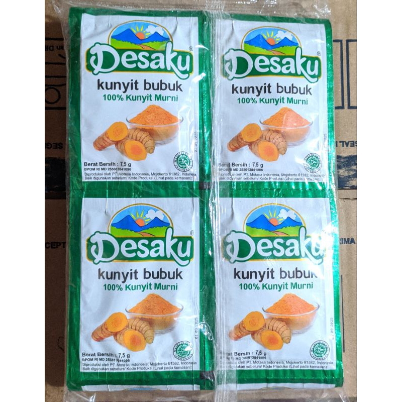 Jual Desaku Kunyit Bubuk sachet (1 renceng isi 12 sachet) | Shopee ...