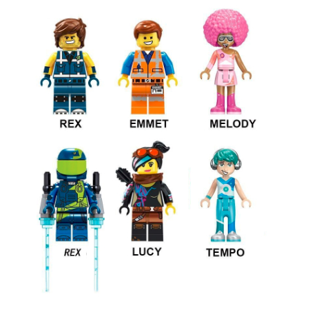 Jual Rex Emmet Lucy Wyldstyle Melody Tempo Space Jet Pack Minifigure ...