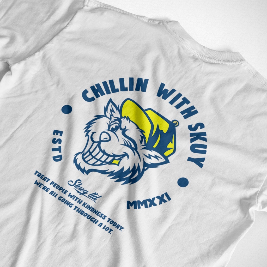 Jual T-Shirt Kaos Distro Skuy Unisex | Chillin With Skuy SKY195 ...