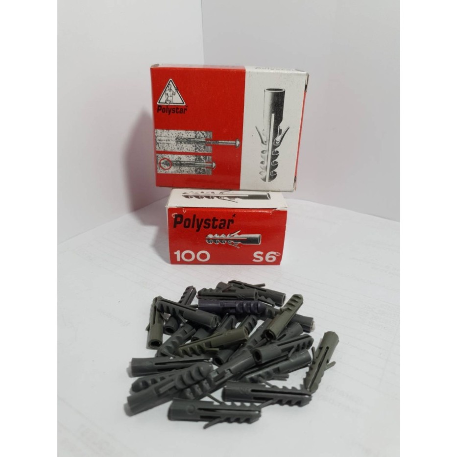Jual fastener nylon sekrup angkur skrup POLYSTAR/OWNER S6 PER KOTAK ...