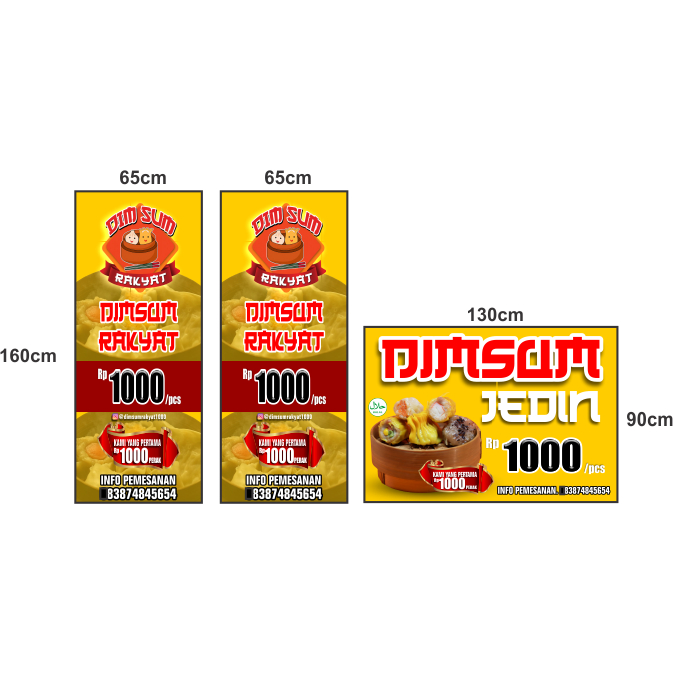 Jual spanduk banner custom rombong 1 paket | Shopee Indonesia