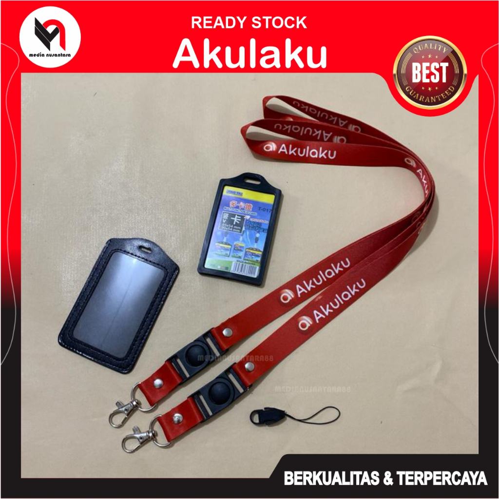 Jual Tali ID Card Akulaku Lanyard Printing 2 Sisi | Shopee Indonesia