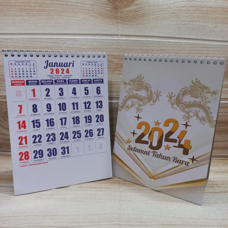 Jual KALENDER MEJA KERJA ANGKA BIRU POTRAIT 2024 | Shopee Indonesia