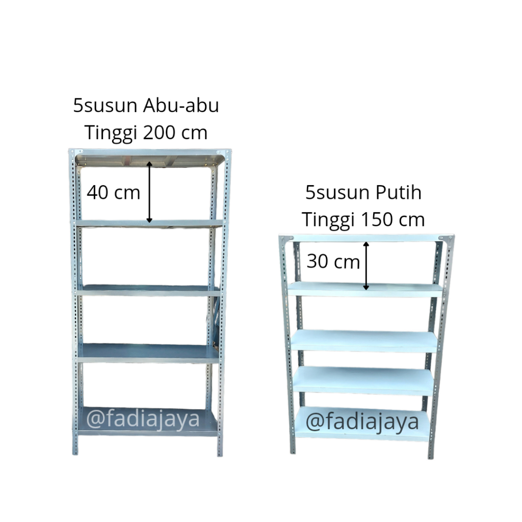 Jual Rak Besi Siku Serbaguna 5 Susun 40x100x200 Gudang Arsip Buku ...