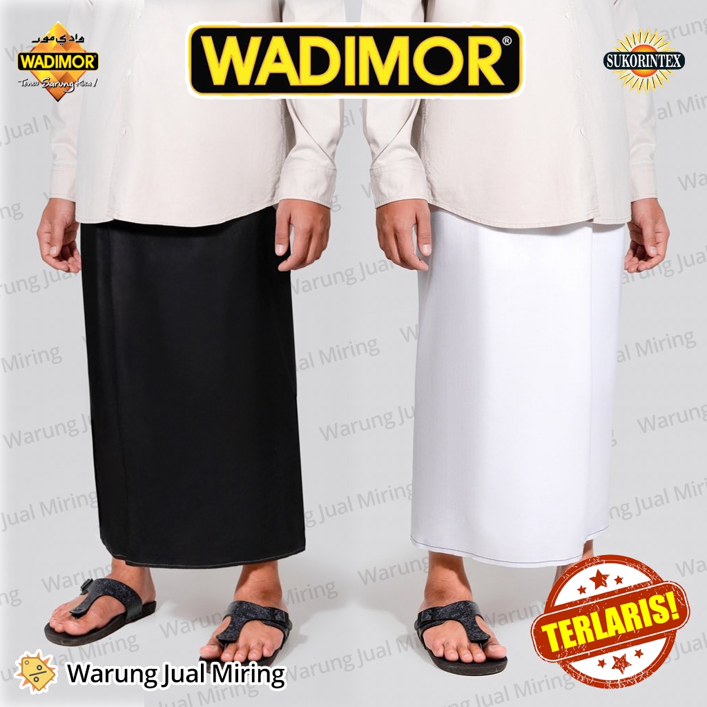 Jual Sarung WADIMOR Hitam Putih Polos Premium Original Dewasa Anak ...