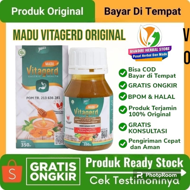 Jual Madu VITAGERD Herbal Obat GERD dan Asam Lambung Original Asli Ori ...