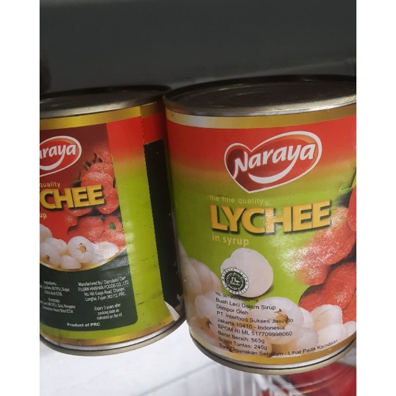 Jual Buah Kaleng Lychee Naraya 565 gram | Shopee Indonesia