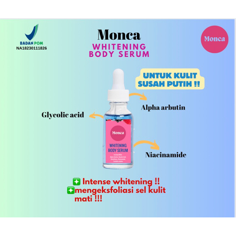 Jual Monca Whitening Body Serum | Shopee Indonesia