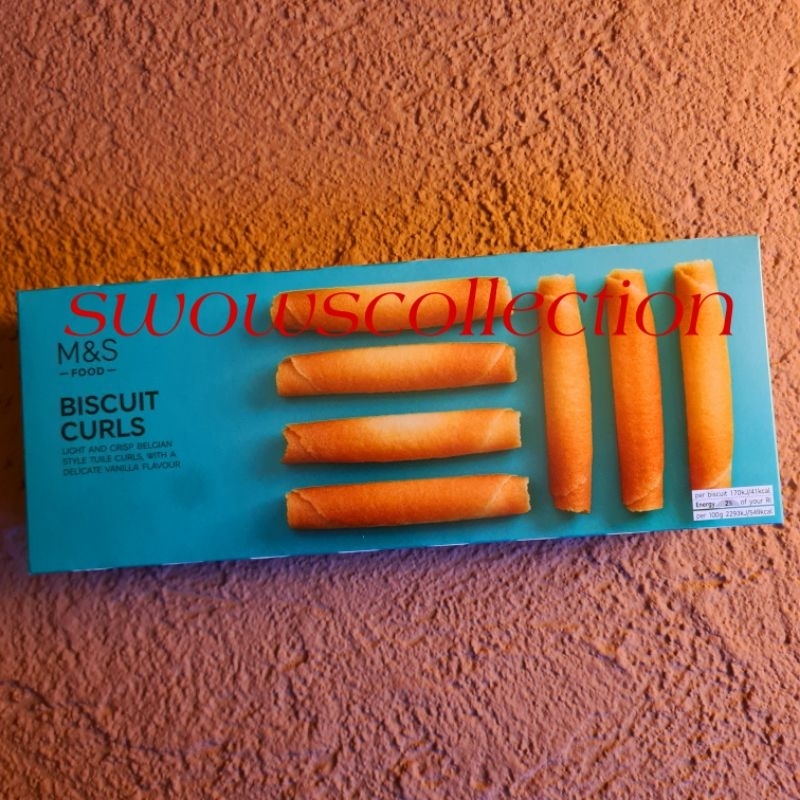 Jual M&S MARK MARKS & AND SPENCER BELGIAN CURLS CURL BISCUIT BISKUIT ...