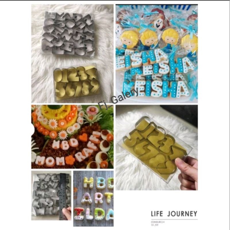 Jual Cetakan Huruf dan Angka 5cm/ bangket /Cookie cutter/Pemotong ...