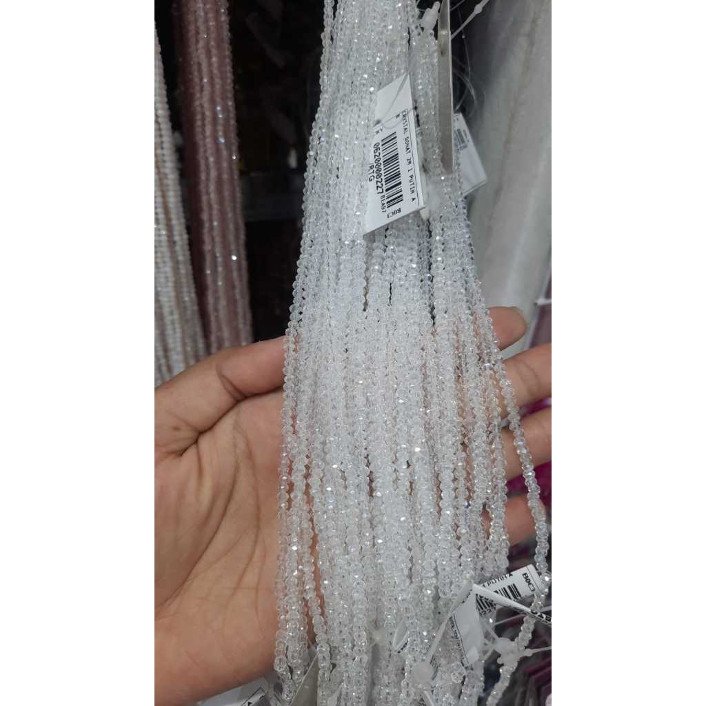 Jual MANIK KRISTAL CEKO 2M PUTIH AB/ CRYSTAL DONAT / BAHAN GELANG DAN ...
