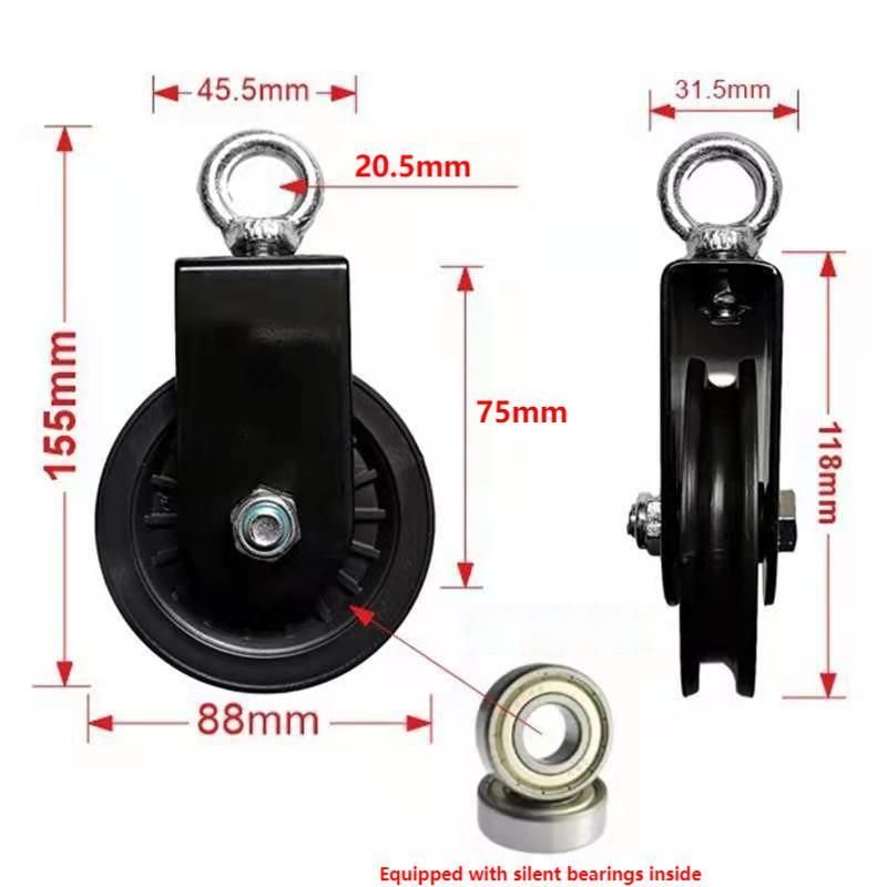Jual 88mm Single Katrol Pulley Cable Home Gym Logam Roda Pulley Home ...