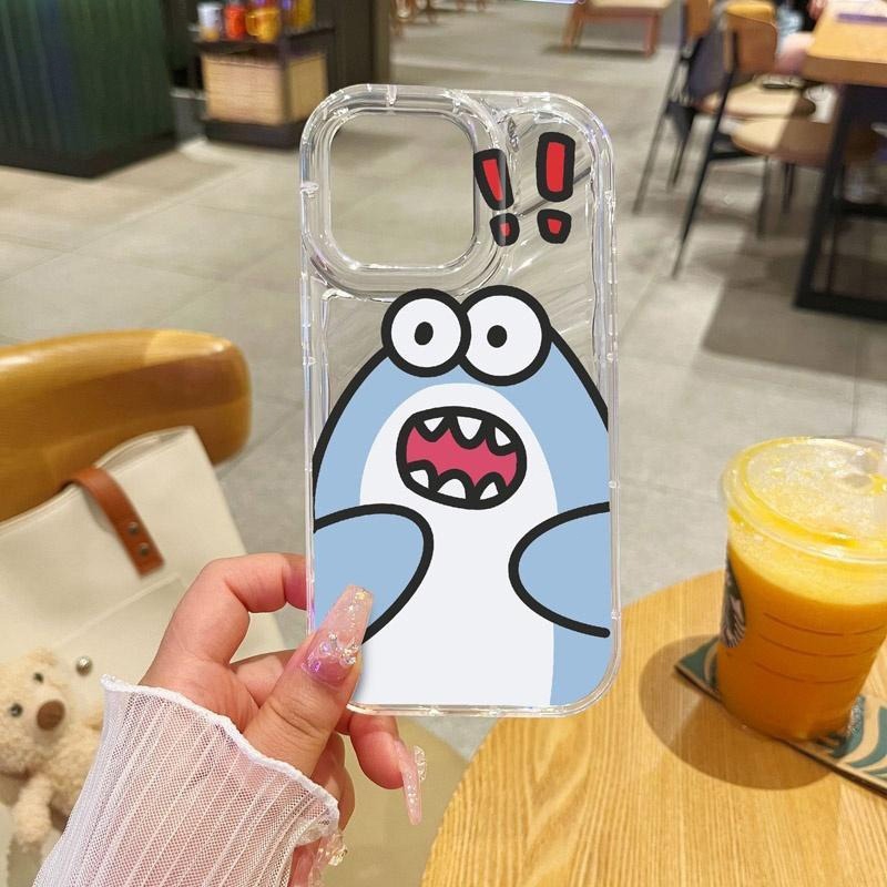Jual IPHONE CASE fashion Bumper Casing hp Ponsel Ekspresi Kartun Hiu ...
