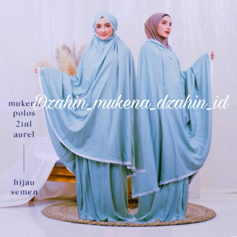Jual Mukena Renda Aurel Katun Micro Premium || Muken 2in1 Resleting ...