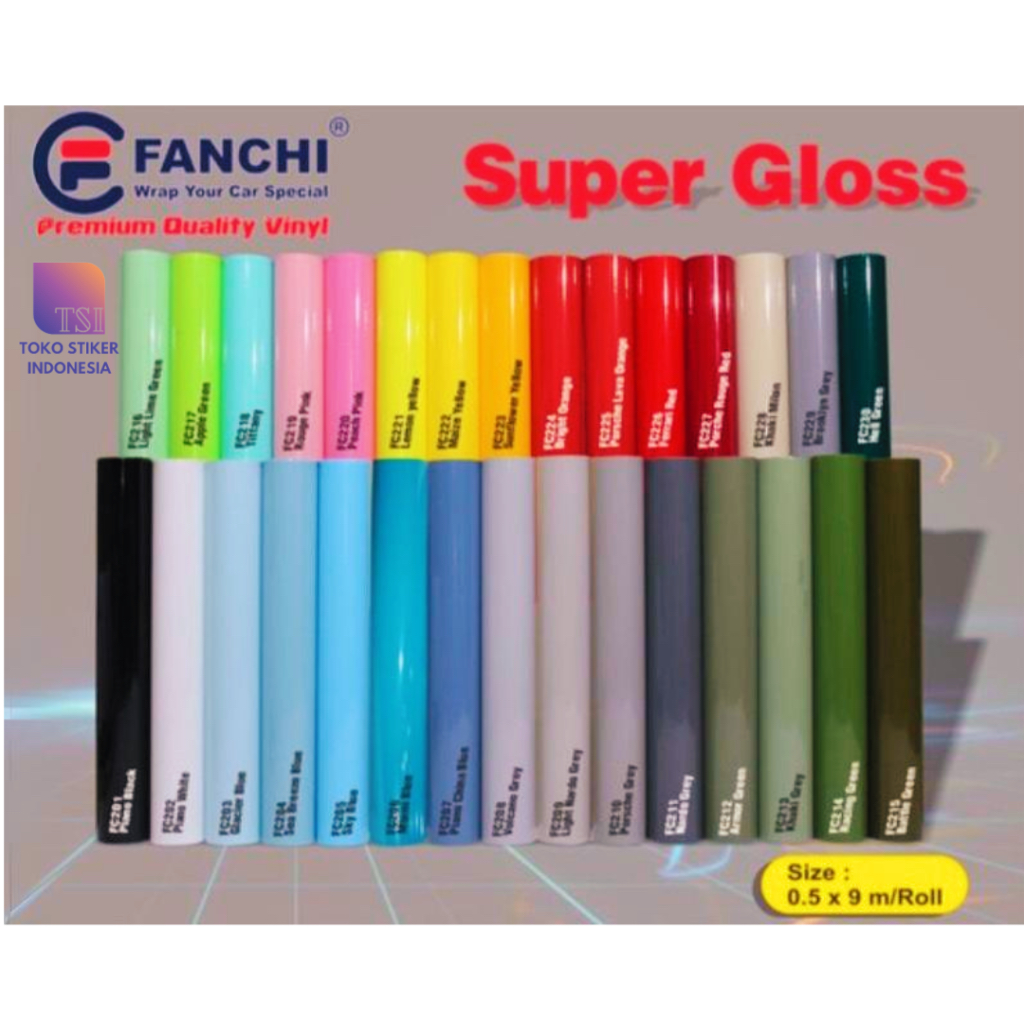 Jual Skotlet Super Glossy Fanchi Skotlet Gloss Decal Mobil Motor ...