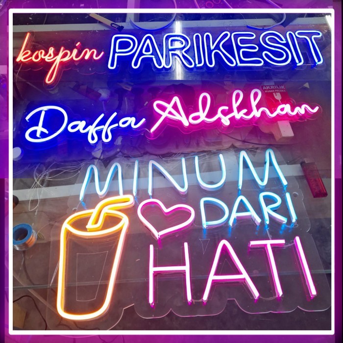 Jual Neon Flex Custom | LED Neon Flex | Neon Sign | Dekorasi Kamar ...