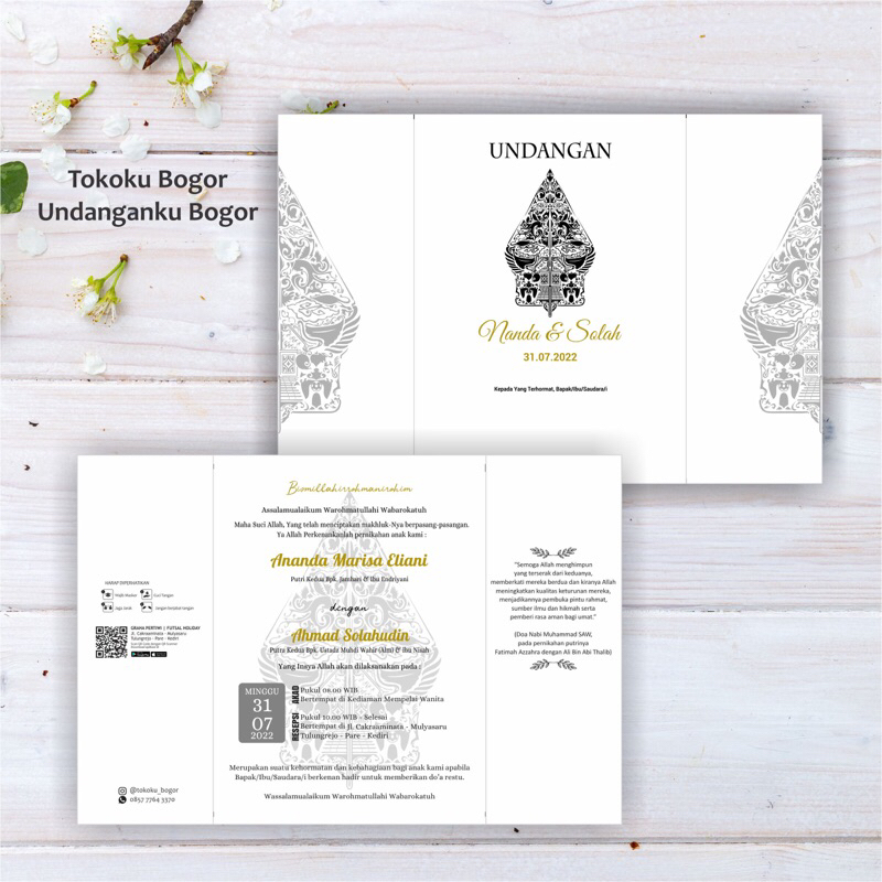 Jual Undangan Pernikahan Wayang Modern Simpel Murah | Shopee Indonesia