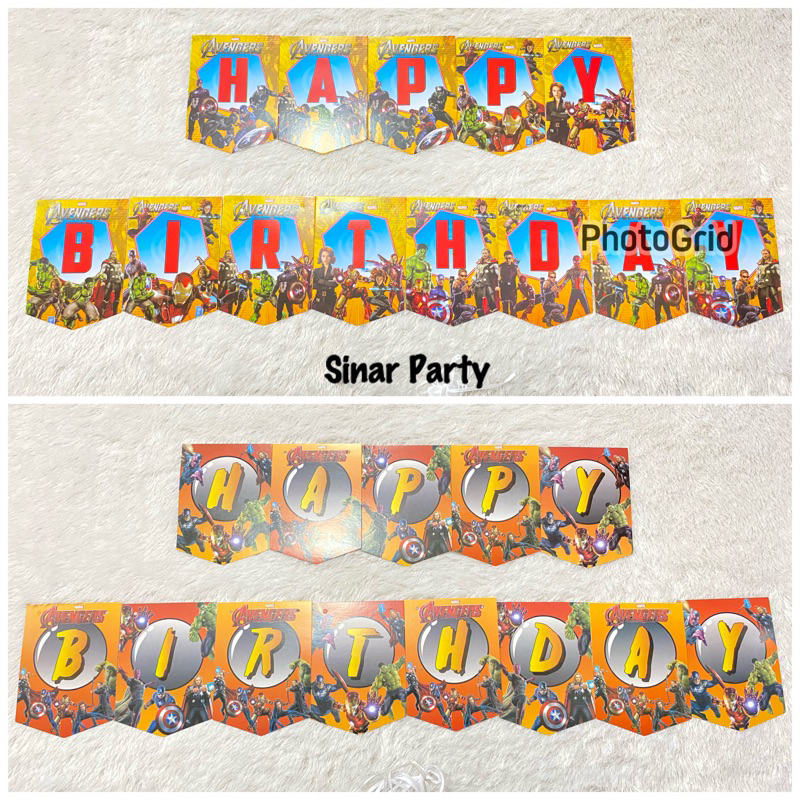 Jual Banner HBD Karakter Avengers | Shopee Indonesia