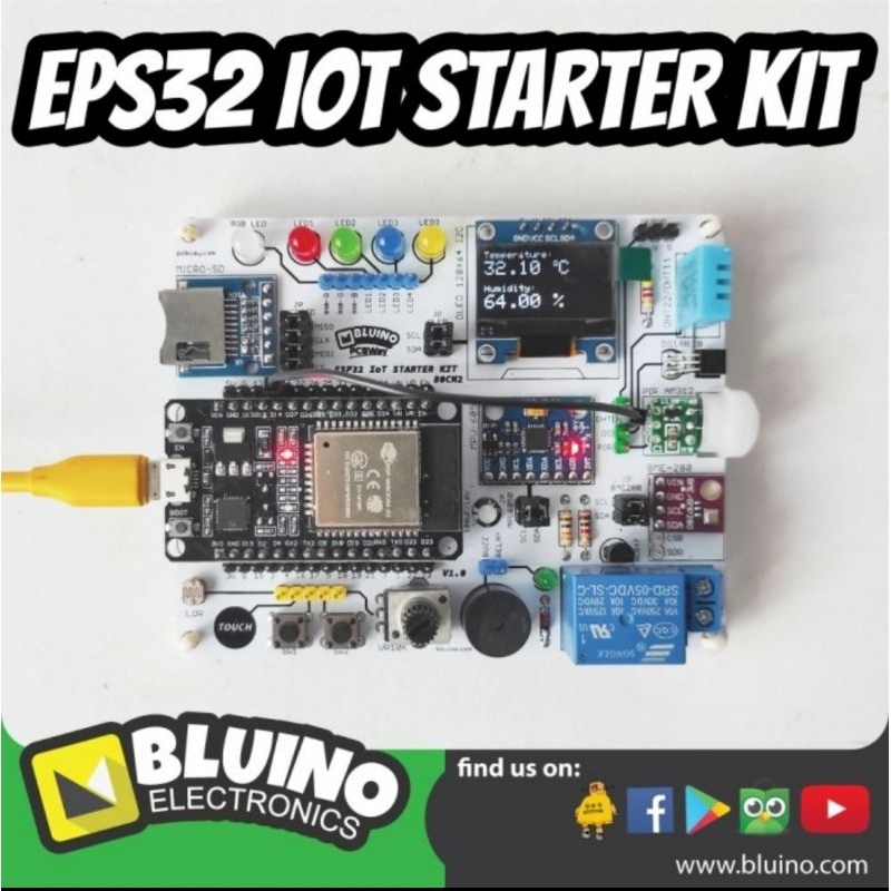 Jual Starter Kit Esp32 Shield Iot Belajar Basic Esp32 Iot Shopee