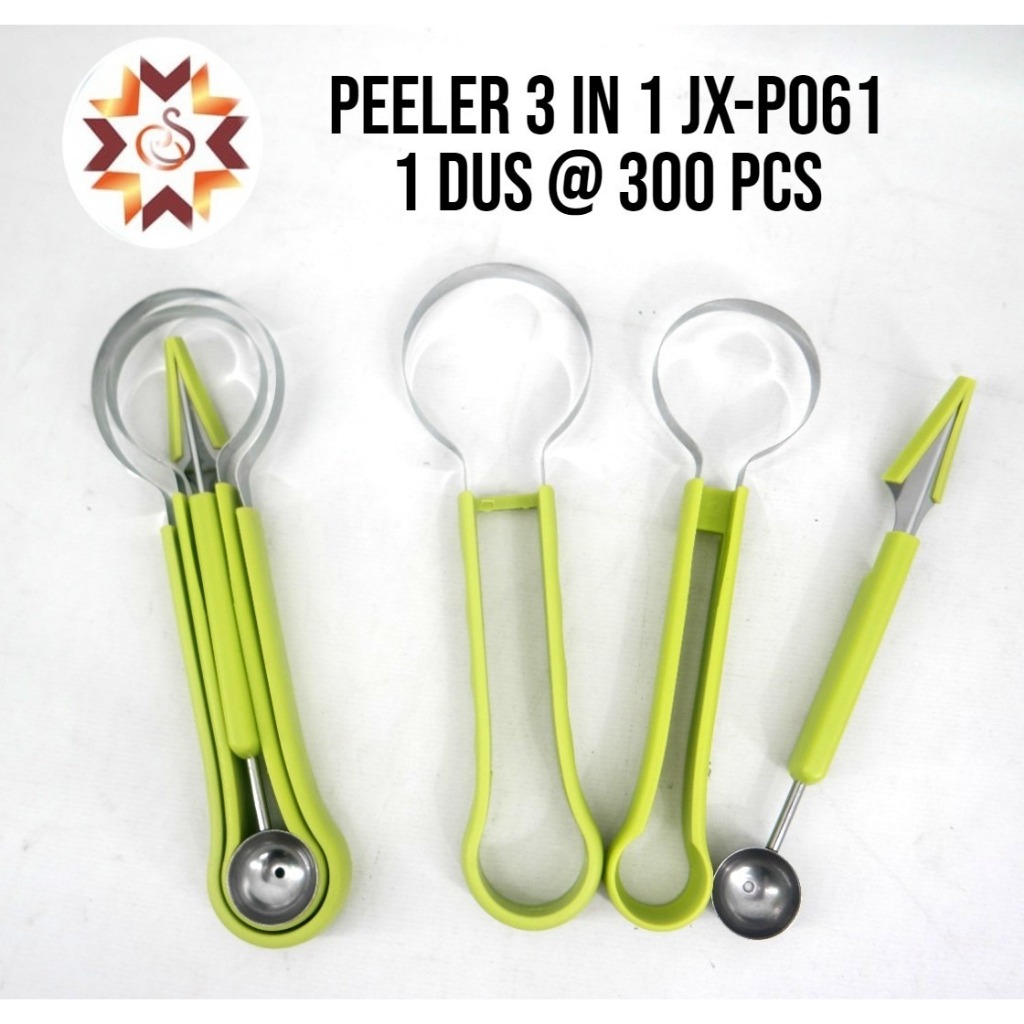 Jual Alat Dekorasi Buah Set 3 In 1/ Pemotong Pengupas Kerokan Murah ...