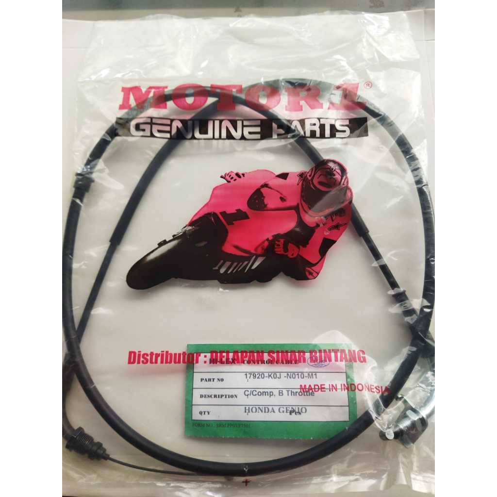 Jual Kabel Gas HONDA GENIO (B) Kualitas Original MOTOR 1 (KODE 17920 ...