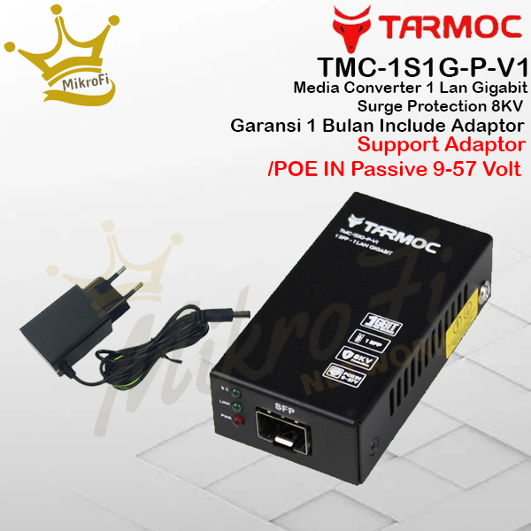 Jual Tarmoc TMC-1S1G-P-V1 1 SFP 1 LAN GIGABIT POE IN 9-57V Converter MC220L | Shopee Indonesia