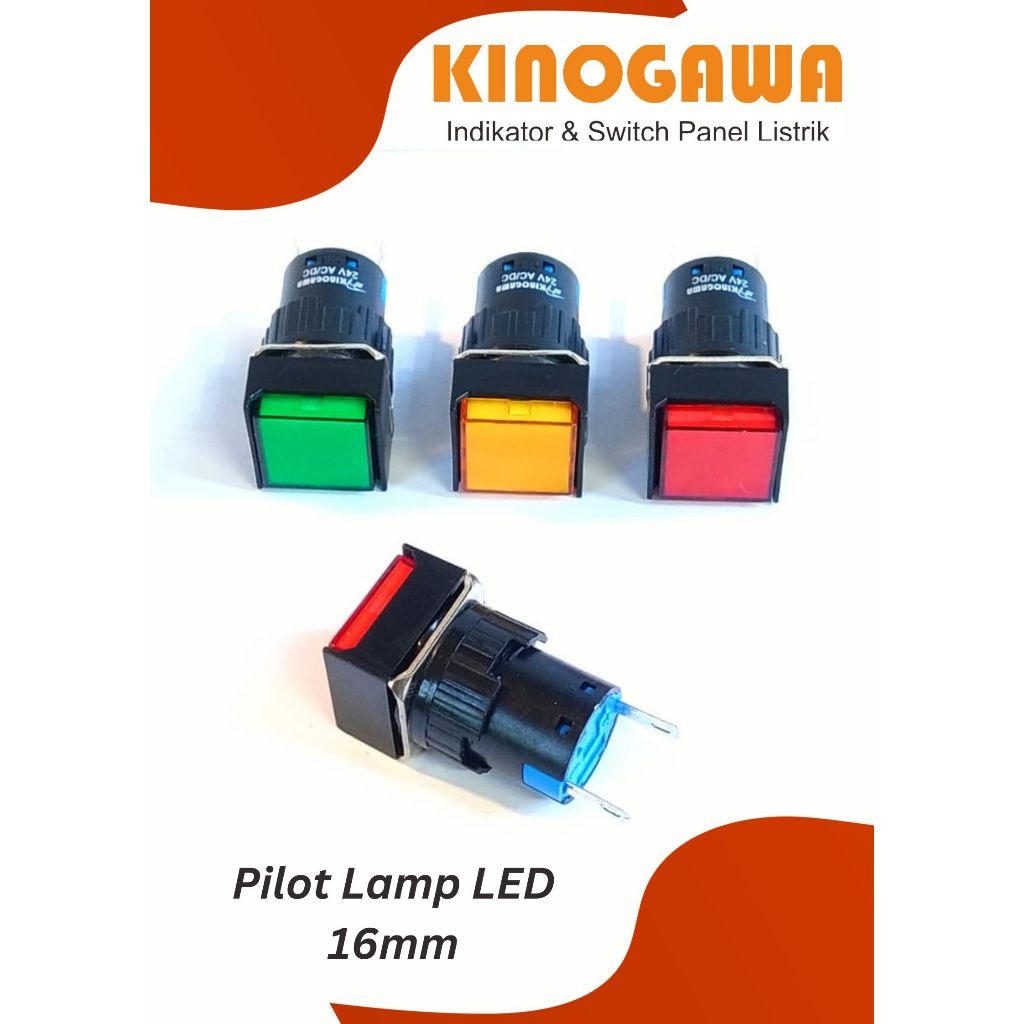 Jual Pilot Lamp 16mm 24V Kotak (Square) | Shopee Indonesia