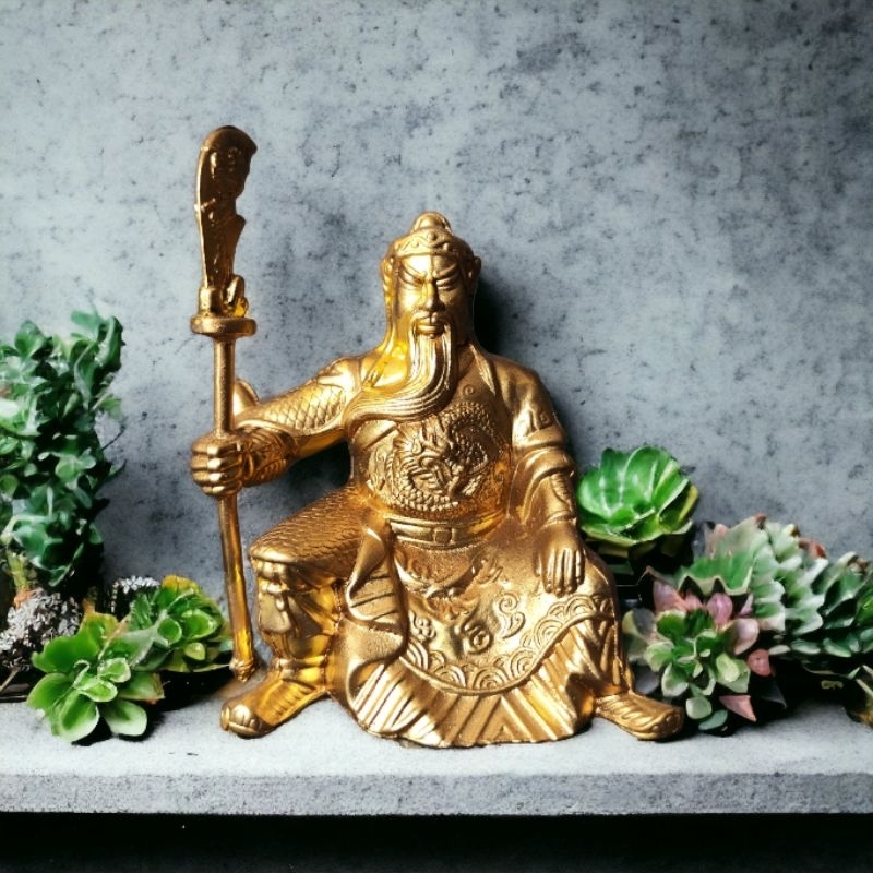 Jual Patung Rupang Dewa Kwan Kong - Guan Dong Duduk Memegang Pedang ...