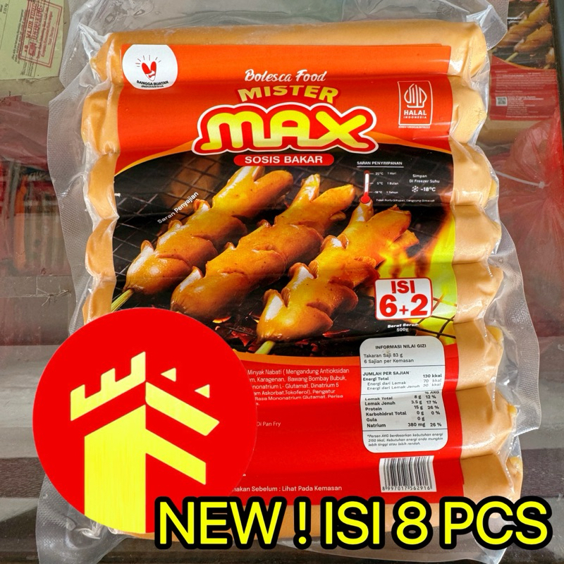 Jual SOSIS BAKAR MISTER MAX 7 PCS SOSIS AYAM BAKAR JUMBO MISTER MAX | Shopee Indonesia
