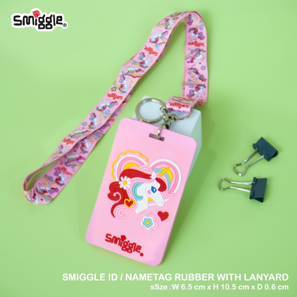 Jual SMIGGLE ID/ NAMETAG RUBBER WITH LANYARD 443172 | Shopee Indonesia